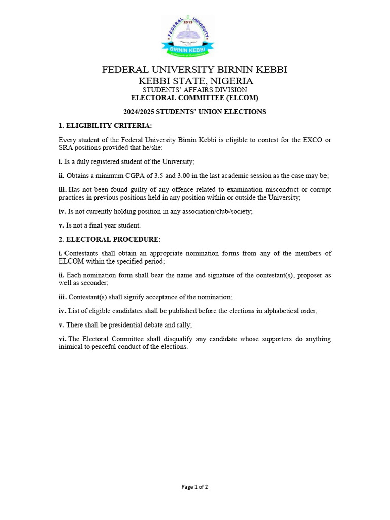 Eligibility Requirements-1 | PDF | Political Events | Presidencies
