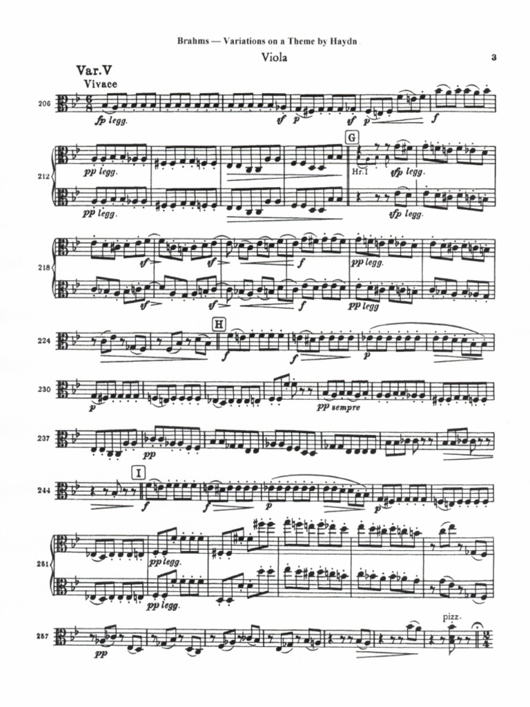 Brahms - Variations On A Theme by Haydn | PDF