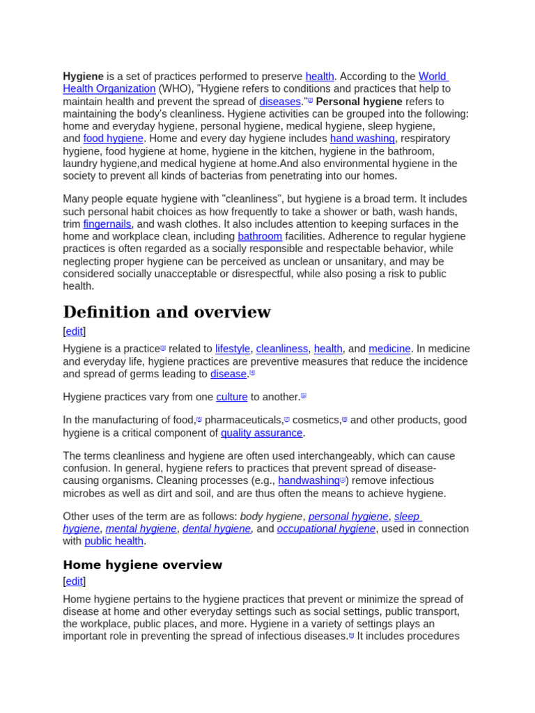 Hygiene | PDF | Hygiene | Hand Washing