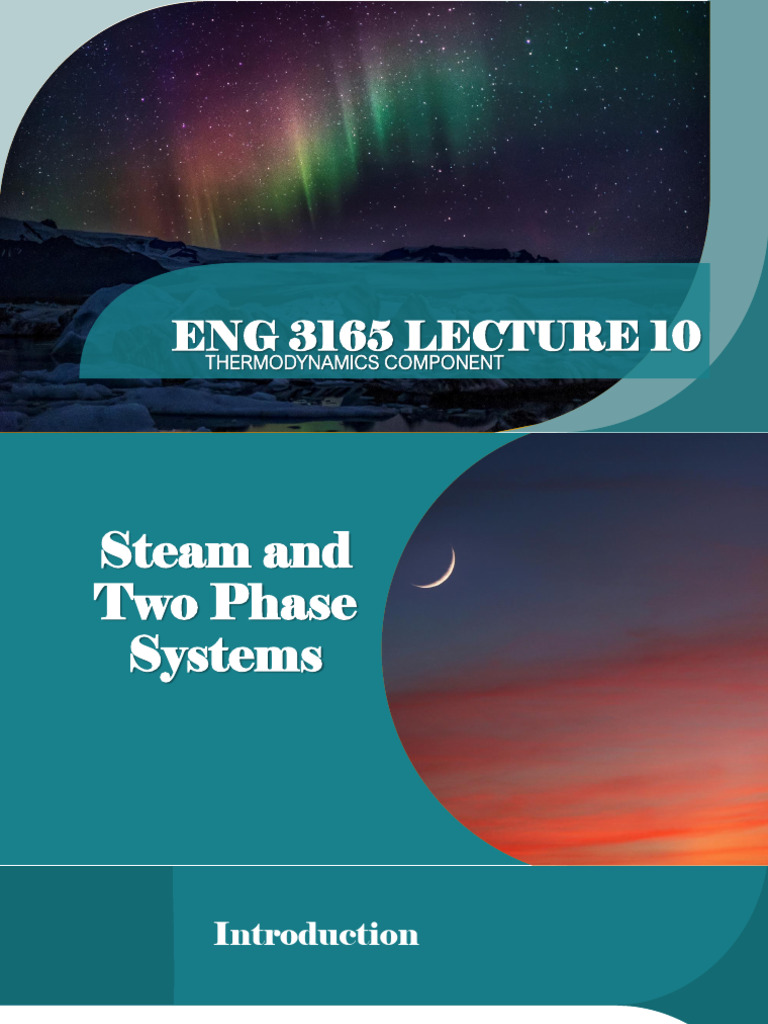 Lecture 10 | PDF | Steam | Enthalpy