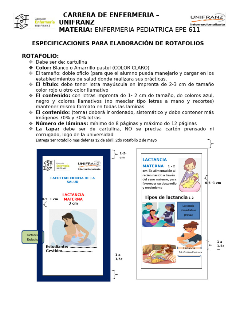 Formato Rotafolio Unifranz - Pediatria | PDF | Infancia