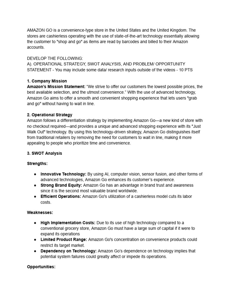 Opman Mini Case Analysis | PDF | Business Process | Business Economics