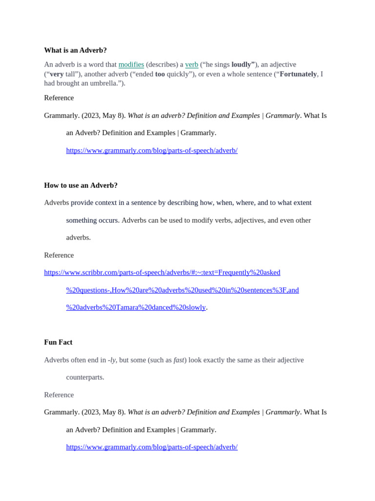 Understanding Adverbs for Beginners | PDF | Language Arts & Discipline