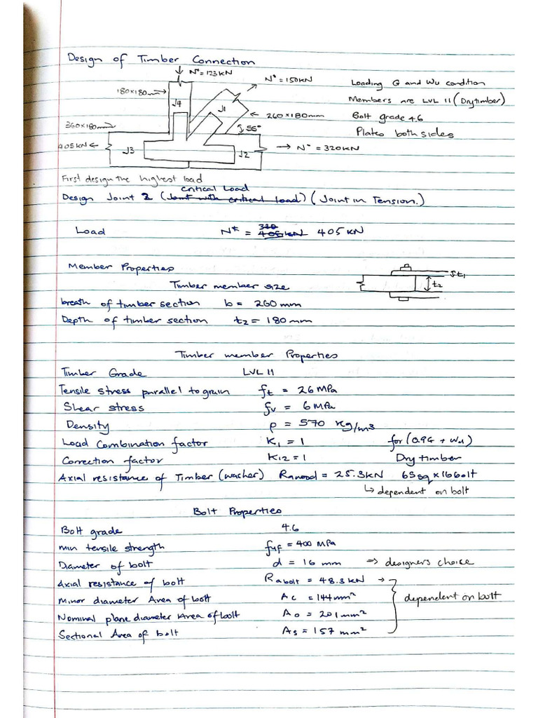Design of Timber Connection | PDF