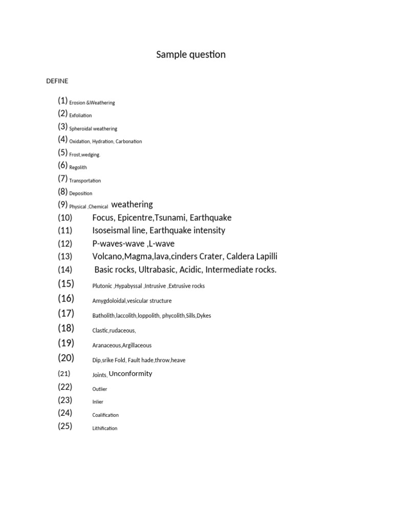 Sample Question EMG Elements of Mining Technology | PDF
