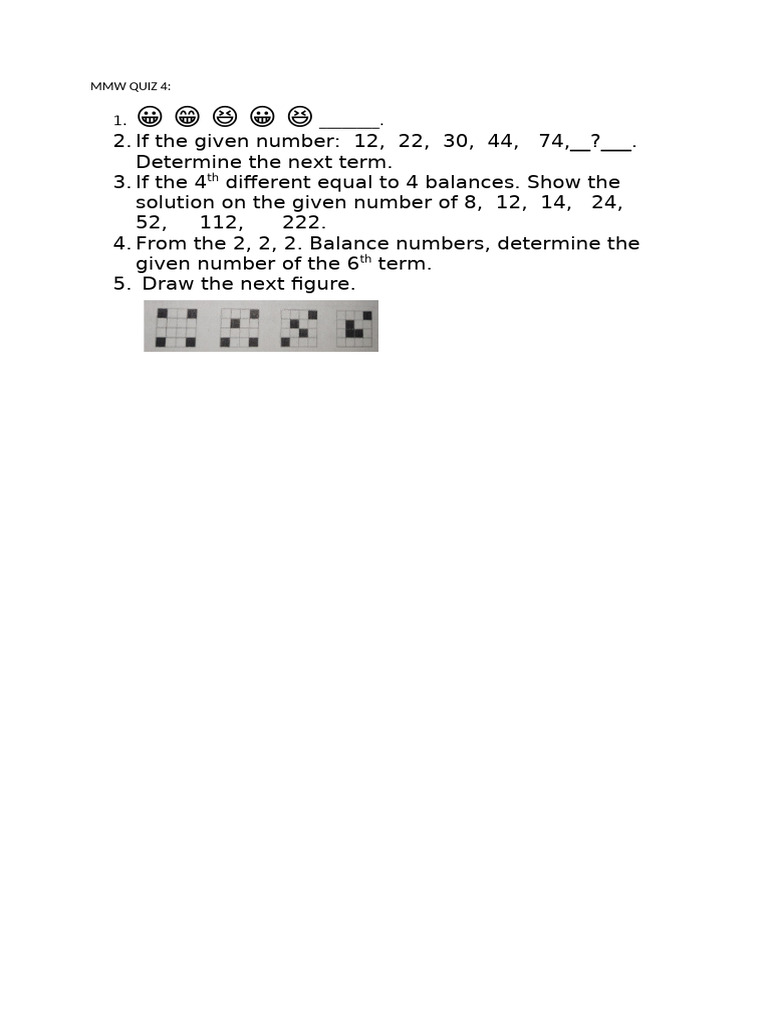MMW Quiz 4 | PDF | Teaching Methods & Materials MMW Quiz 4 | PDF | Teaching Methods & Materials