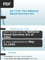Full Text of RA 7719 | PDF | Blood Donation | Blood Transfusion