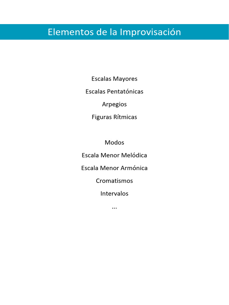 047 Elementos-de-la-Improvisacion | PDF