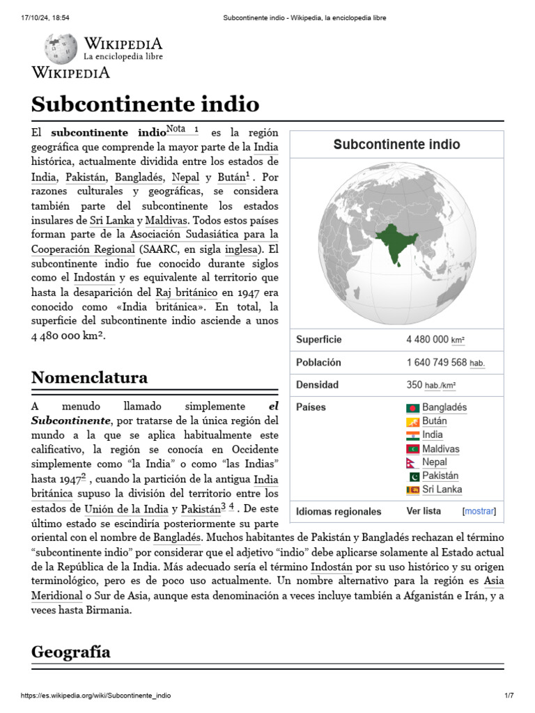Subcontinente indio | PDF | Subcontinente indio | Ciencias de la Tierra