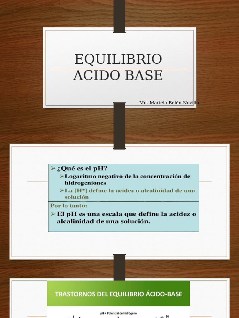 Equilibrio Acido Base Final (1) | PDF | Solución tampón | Constante de disociación ácida