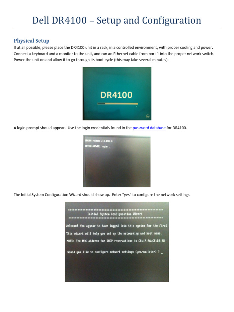 DR4100 Setup Config | PDF | Domain Name System | Computer Network