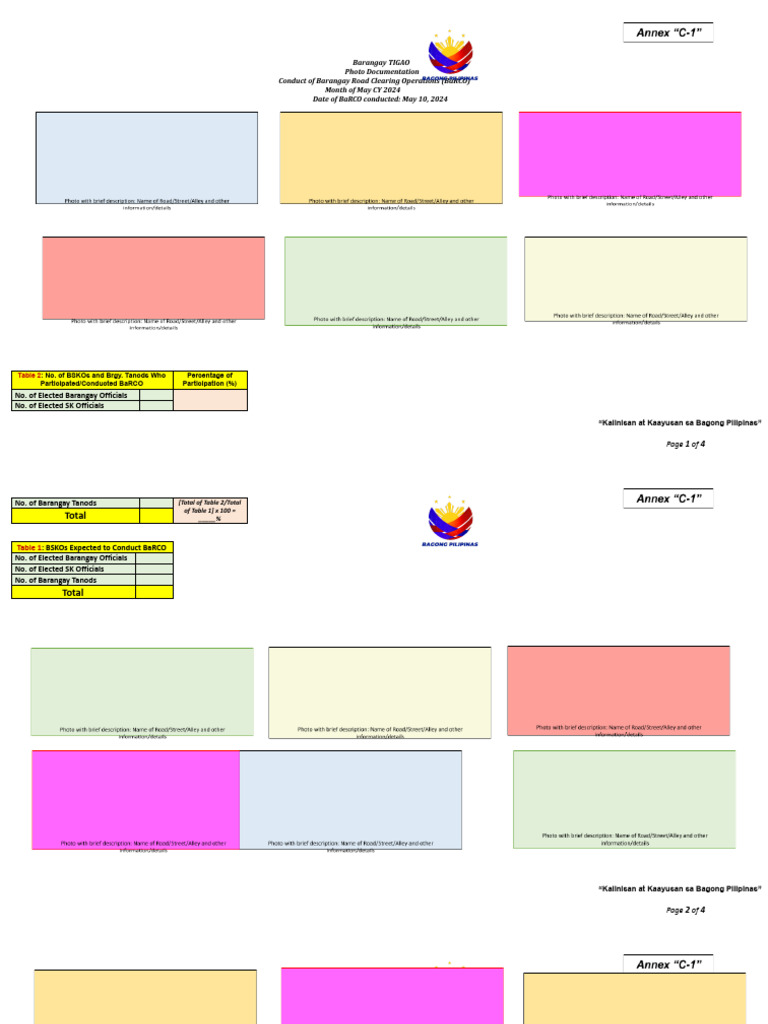 Annex C 1 - Photo Docmentation - Barangay BaRCO Monthly Monitoring ...