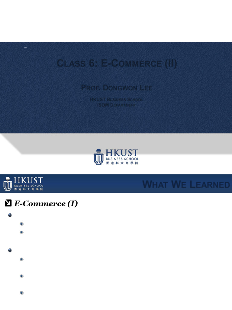 Dongwon+Lee_W4_ECommerce%282%29 | PDF | Competitive Advantage | Logistics