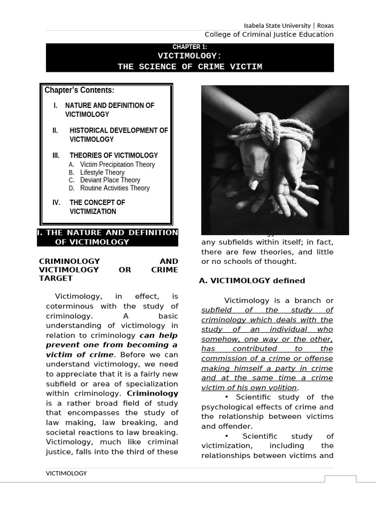 Prelim-Module-1-Victimology-2024-2025 | PDF | Victimology | Crimes