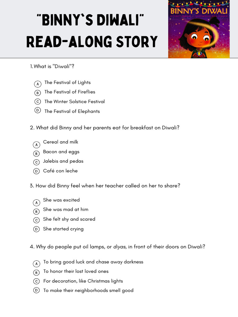 Binny's Diwali: A Read-Aloud Adventure | PDF