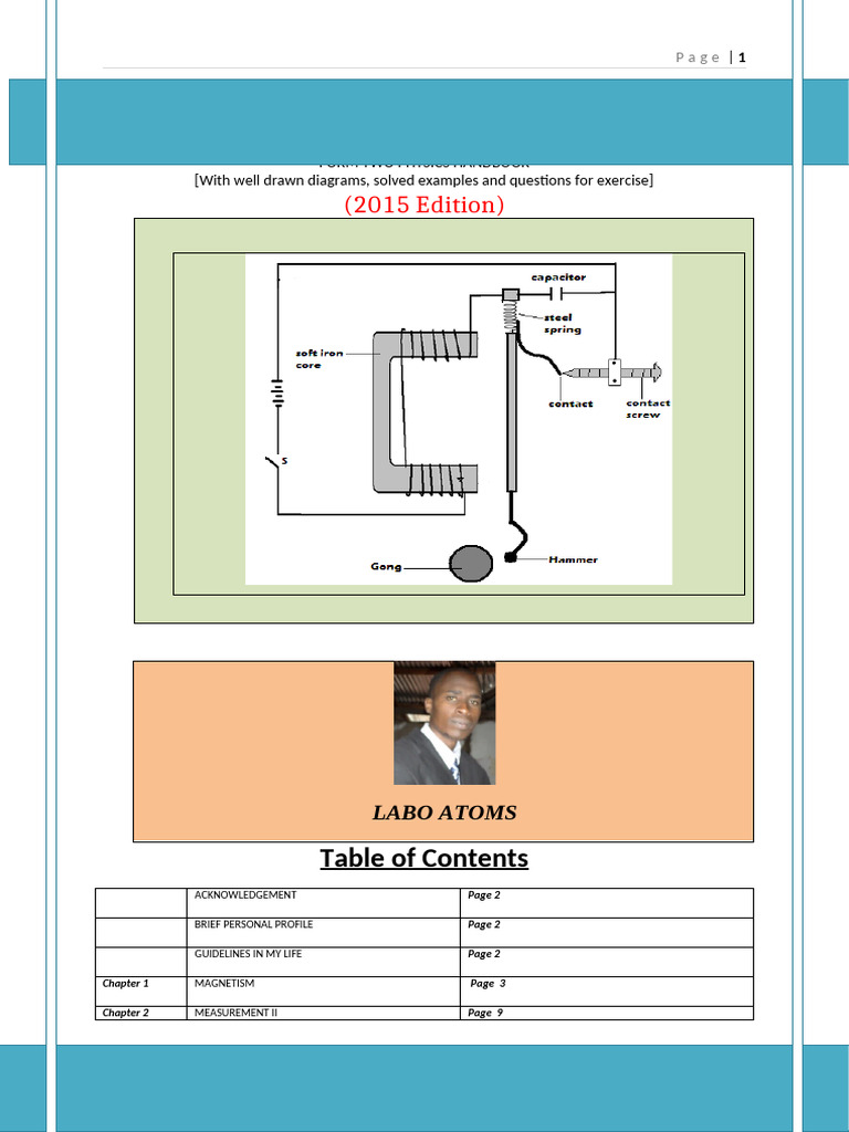 Form Two Physics Handbook Overview | PDF | Magnetism | Magnet