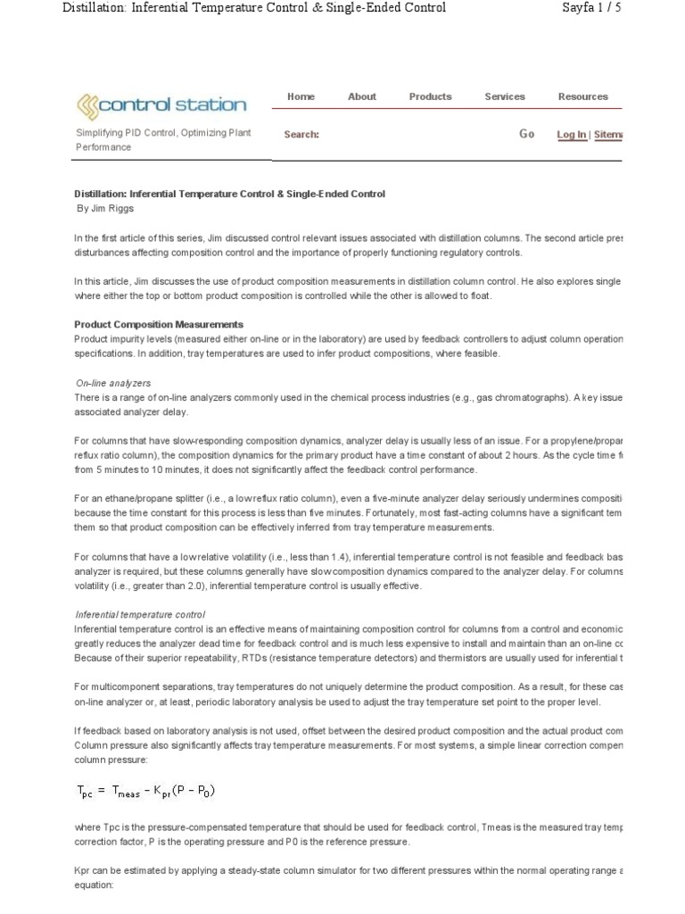 PCT Formula | Download Free PDF | Distillation | Control Theory
