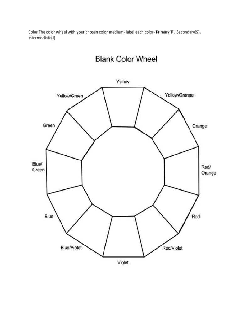 Color Wheel Assignment-1-4 | PDF