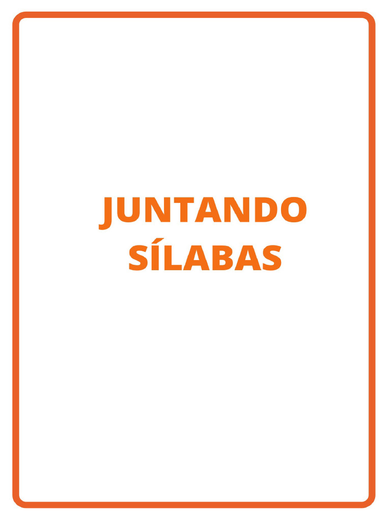 Juntando As Sílabas Complexas | PDF
