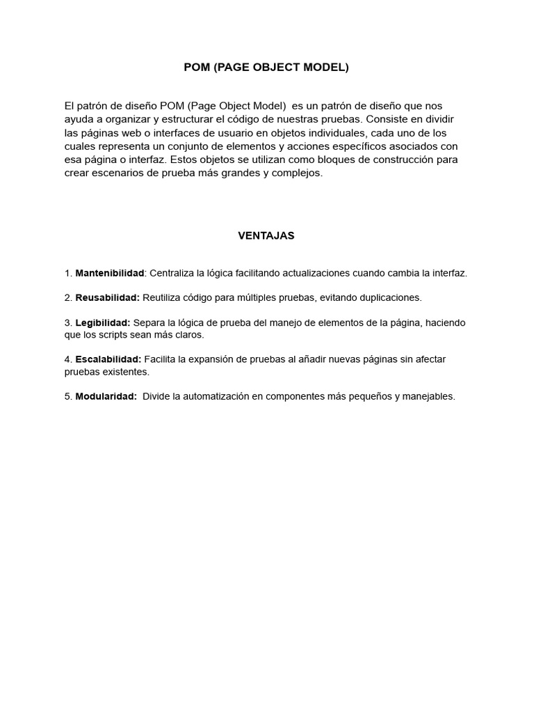 Pom Page Object Model | PDF