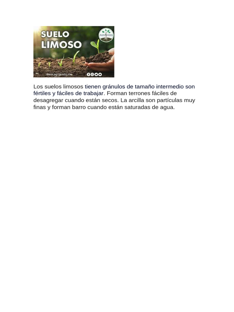 Características del Suelo Limoso | PDF