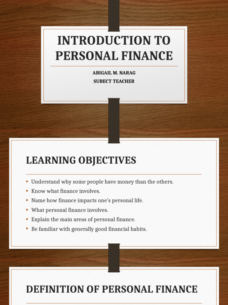 Introduction To Personal Finance | PDF | Public Finance | Debt