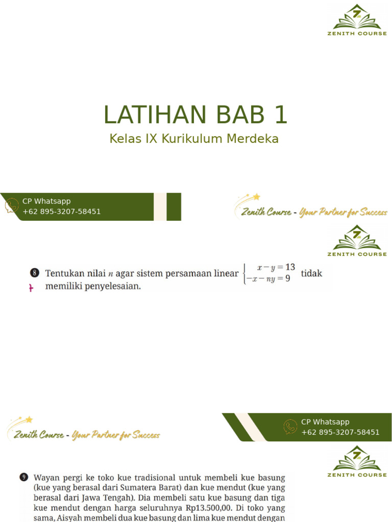 Latihan 1 SPLDV | PDF