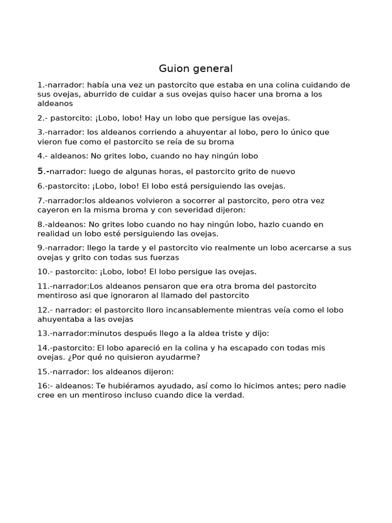 Guion General Teatro | PDF