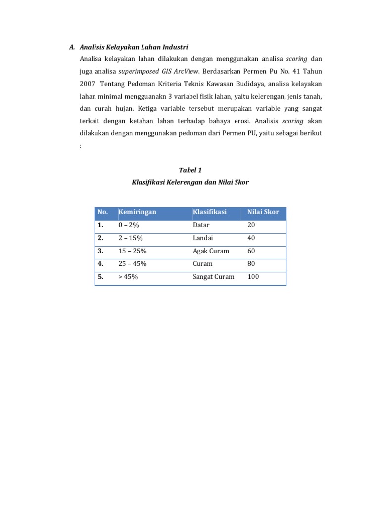 Metode Skoring Curah Hujan dan Tanah | PDF