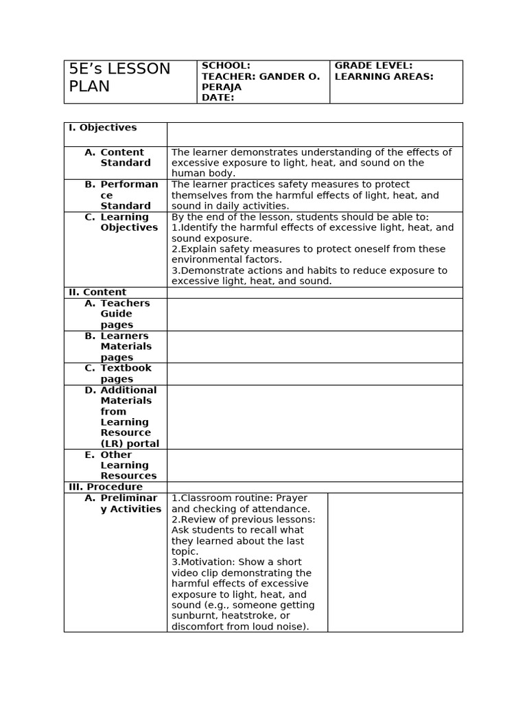 SCIENCE-LESSON-PLAN | PDF | Learning | Cognition