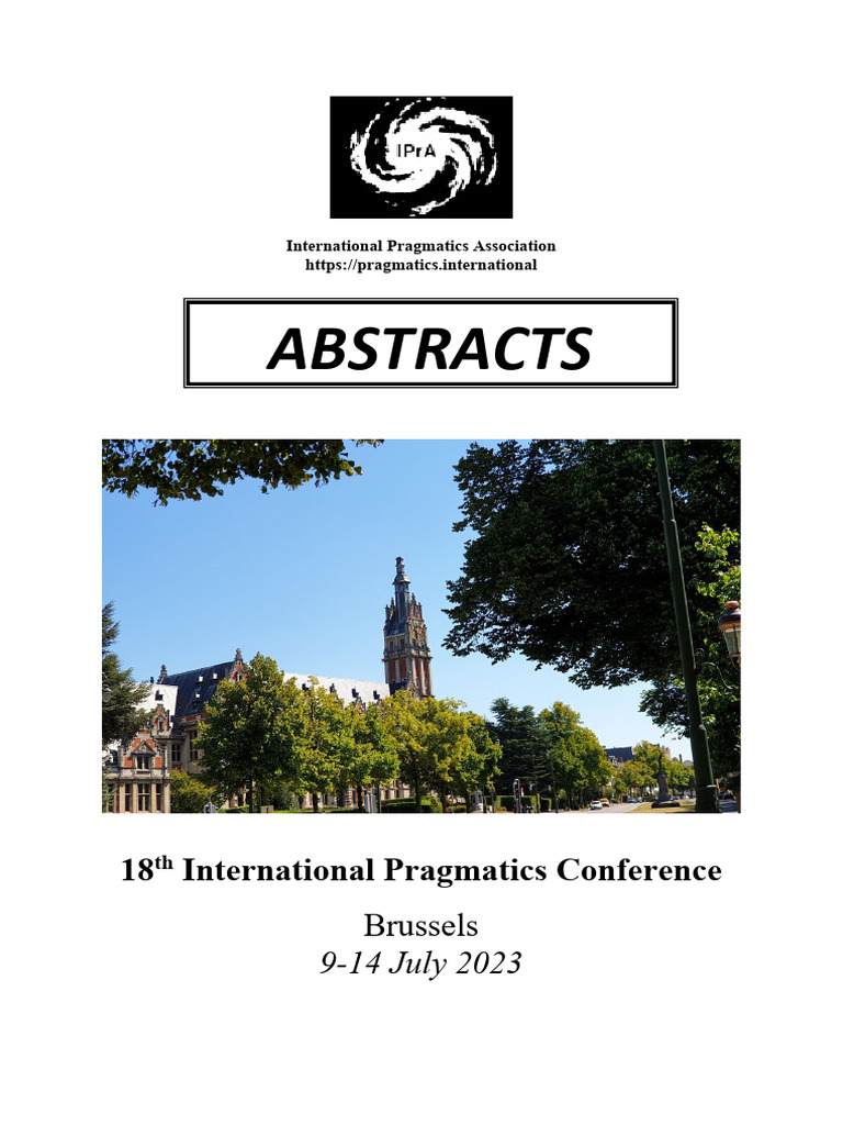 Abstracts Book | PDF | Communication | Linguistics