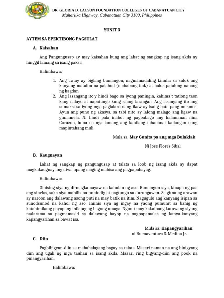 Yunit 3 Modyul | PDF