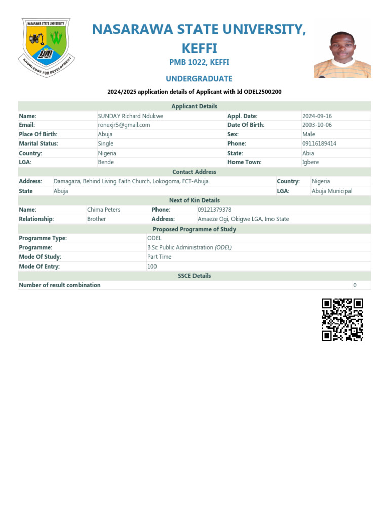 Application Summary | PDF