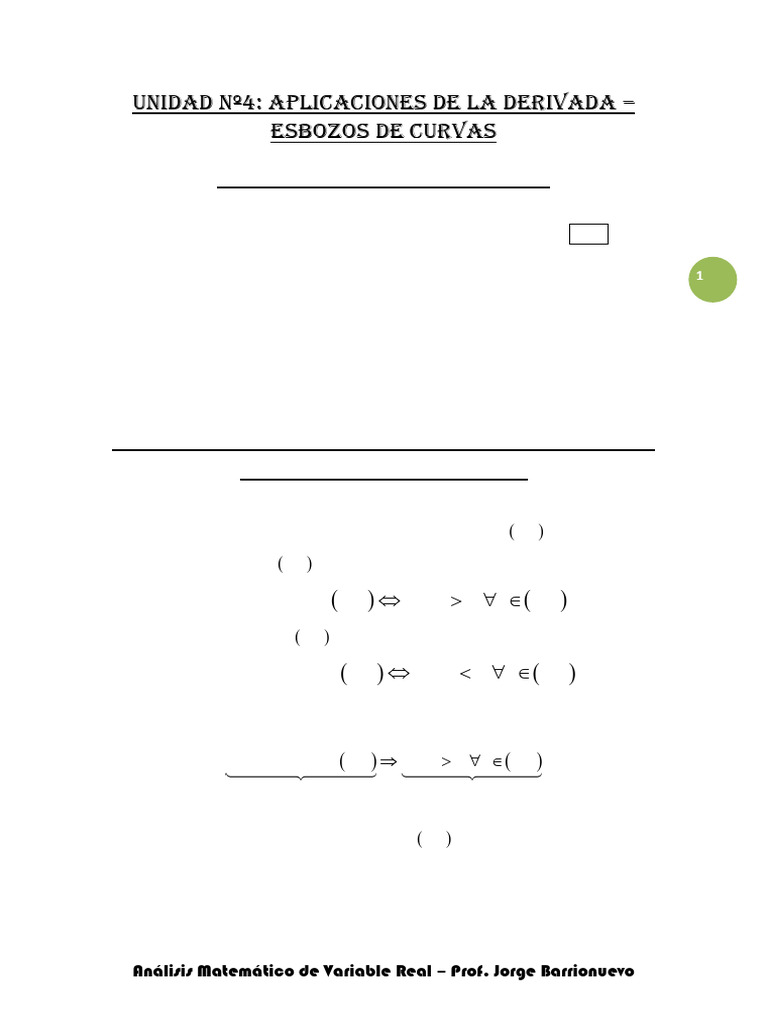Unidad Nº4 - Aplicaciones de La Derivada | PDF | Derivado | Curva