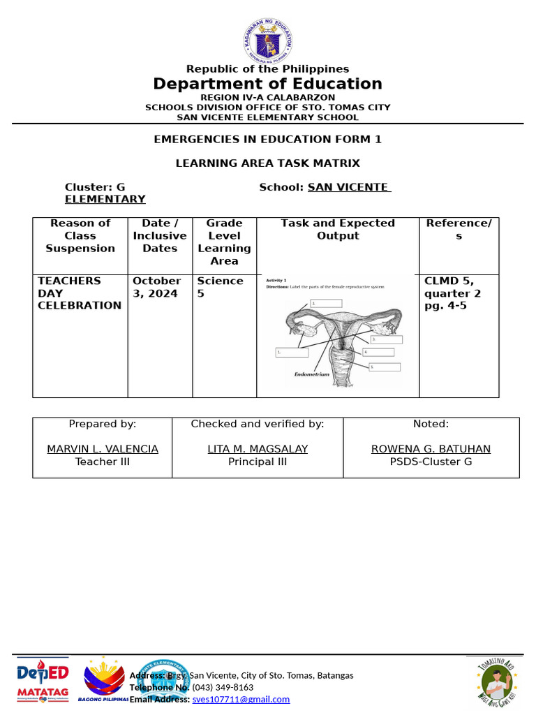 MDL Form 1&3 Science 5 Oct. 3-4,2024 | PDF | Reproduction
