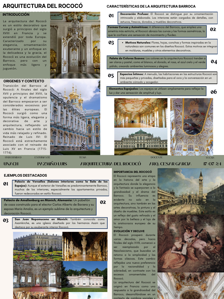 Arquitectura Del Rococó | PDF | Barroco | Las artes