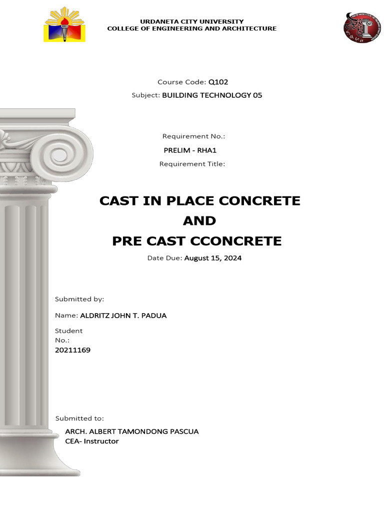 Cast in Place, Cast in Situ | PDF | Concrete | Precast Concrete