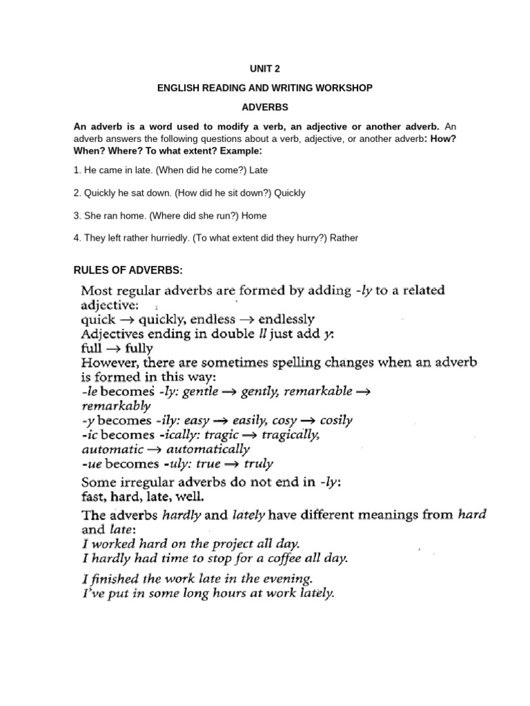 Unit 2 Reading and Writing Workshop | PDF