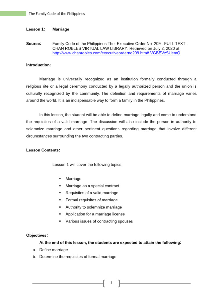 LRM Chapter 2 Family Code | PDF | Annulment | Marriage