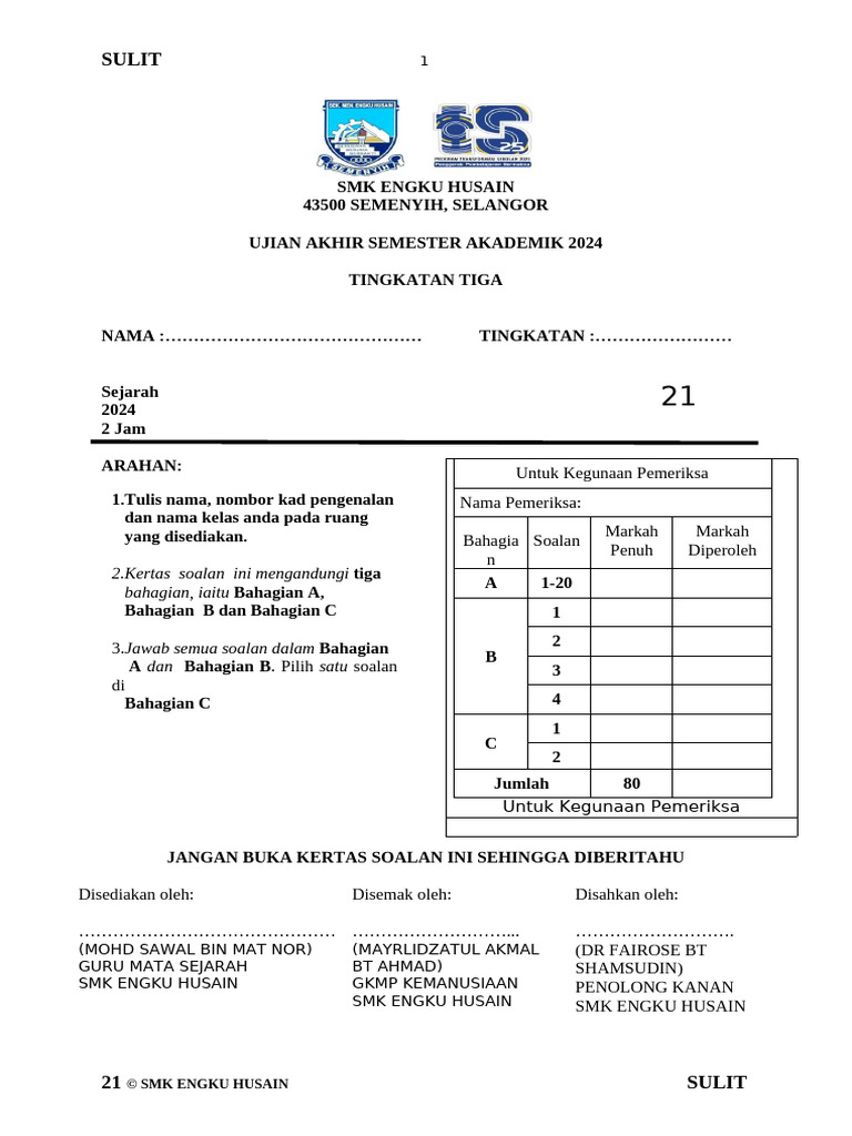 Muka Depan Sejarah Uasa | PDF