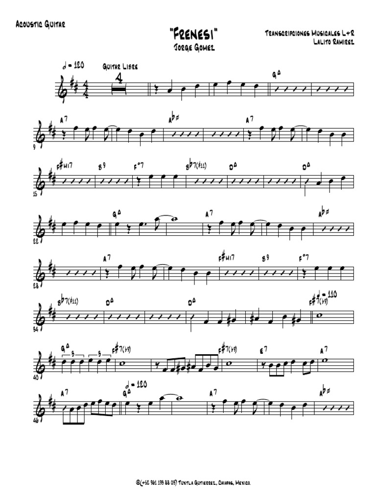 Frenesi - Acoustic Guitar | PDF