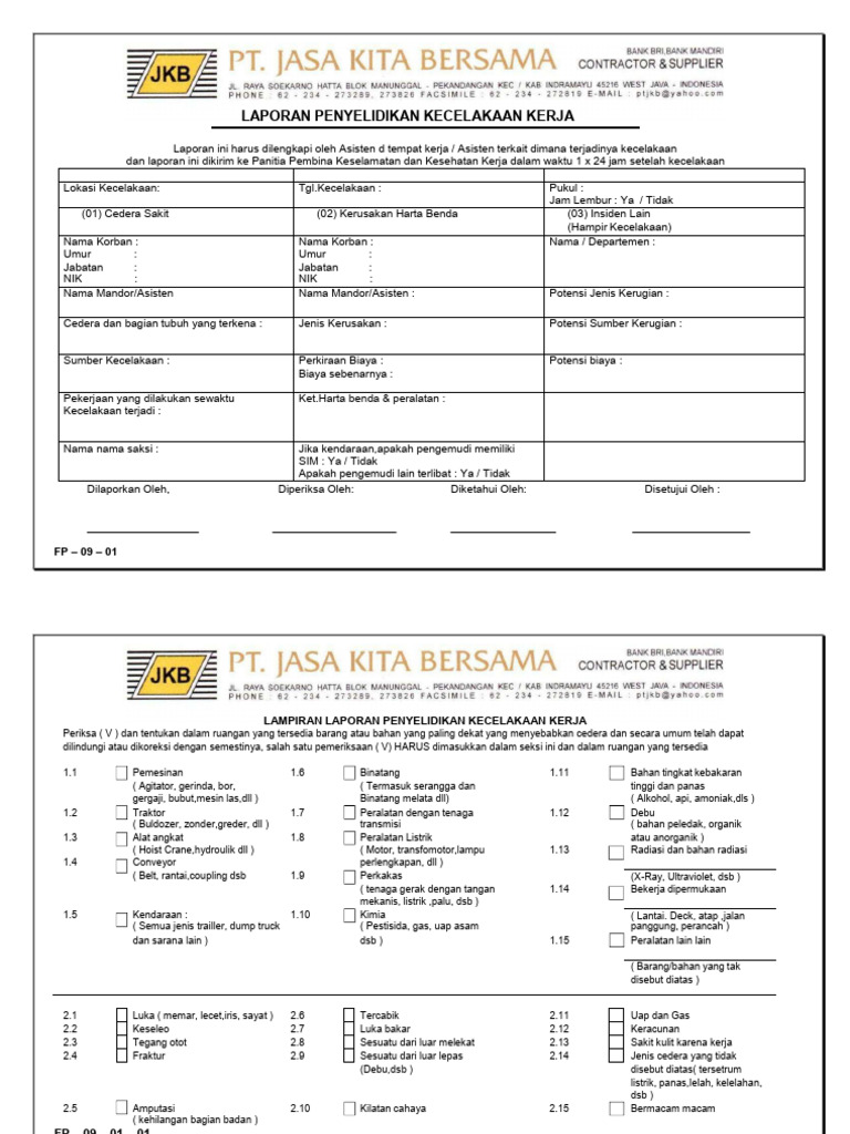 Form Laporan Insiden | PDF