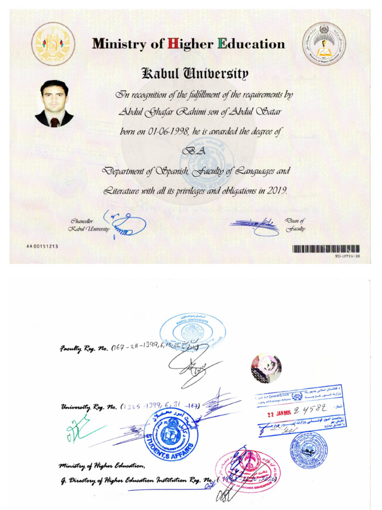 Abdul Ghafar University Diploma | PDF