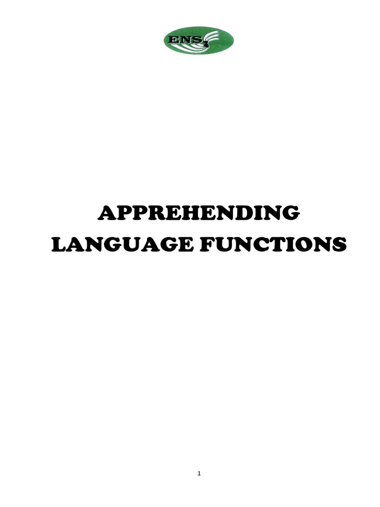 Understanding Language Functions in ESL | PDF | Human Communication ...