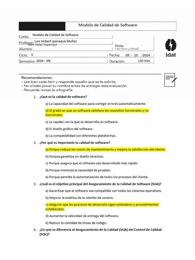 EC - 1 - Modelo de Calidad de Software - 2024 | PDF | Software | Calidad (comercial)