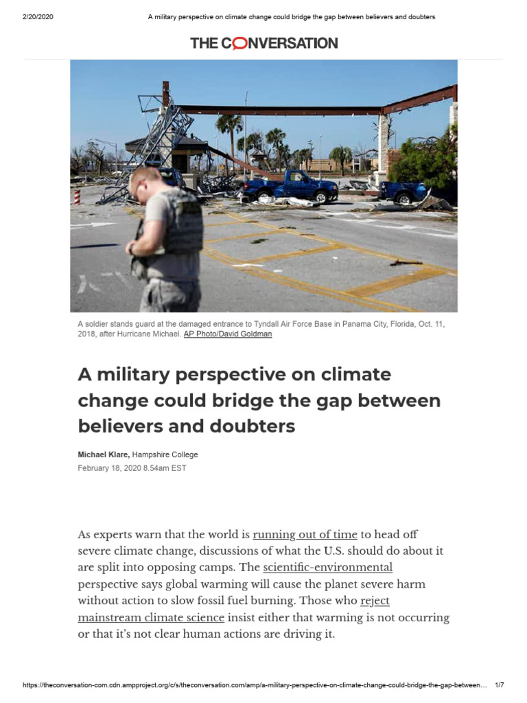 Military Insights on Climate Change | PDF | Climate Change | Renewable ...