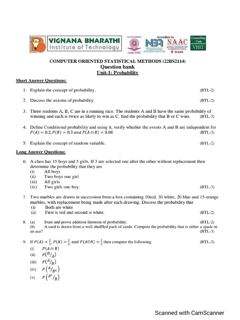 Cosm - QB (5 Units) - 2023-24 - KNR | PDF