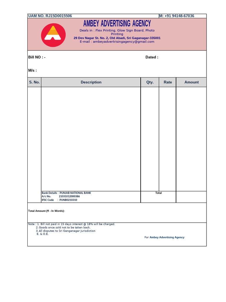 Ambey Flex Invitation Card Bill 2 | PDF
