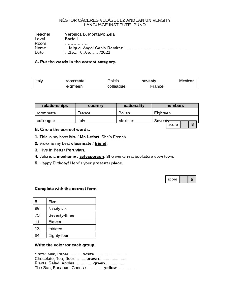 Examen CAPIA RAMIREZ MIGUEL ANGEL FILIAL AREQUIPA Test 1 | PDF ...