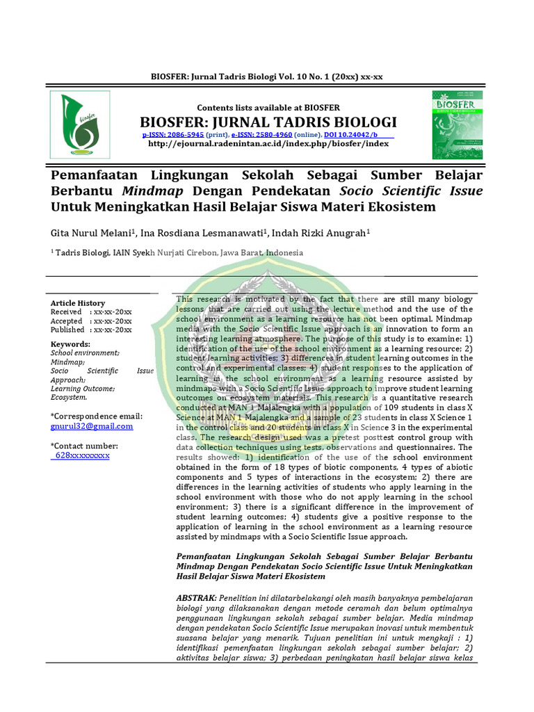 Jurnal 2022 Biologi Gita Nurul Melani | PDF